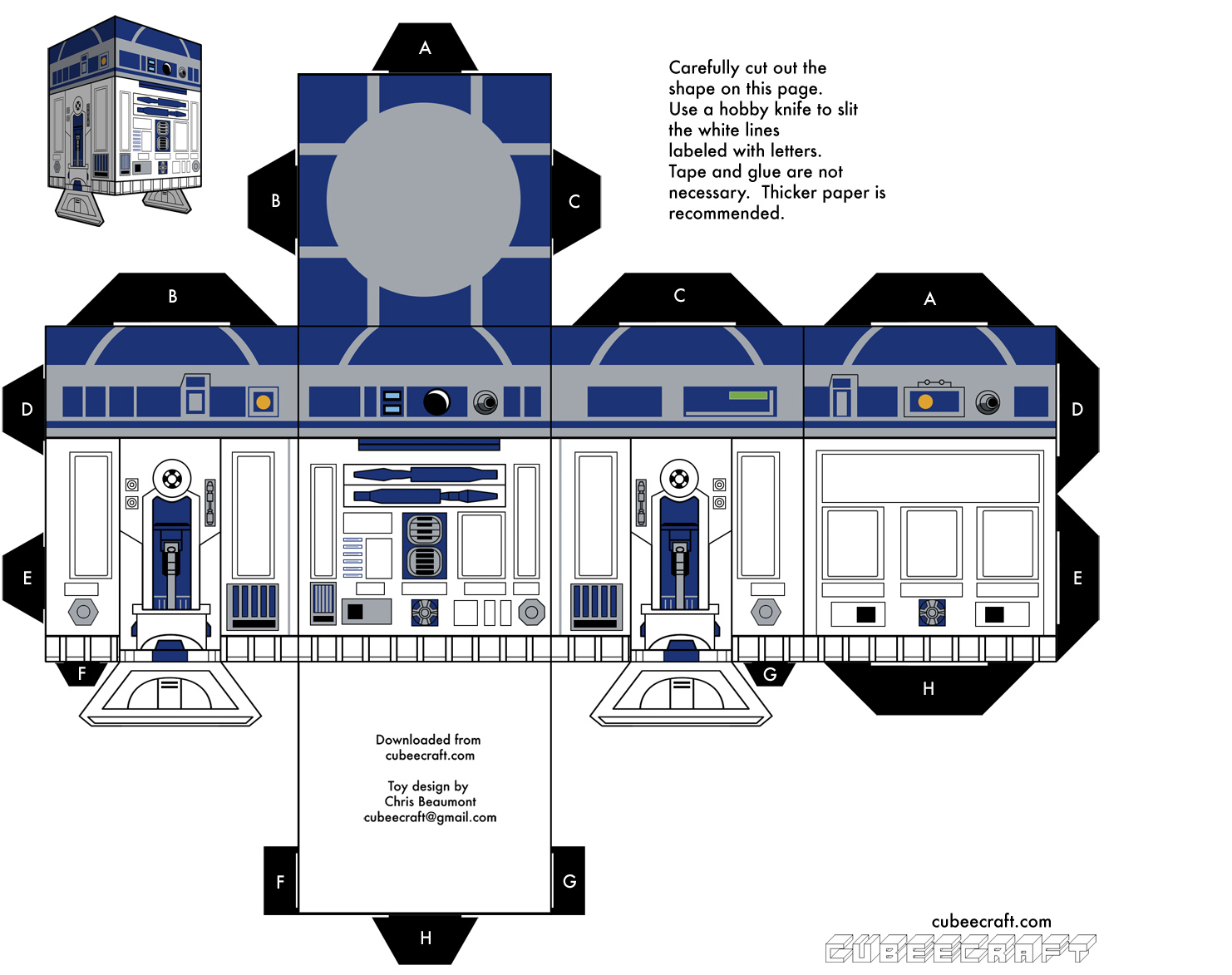 Build Your Own Cubecraft R2-D2 [Star Wars] – The Gamer With Kids